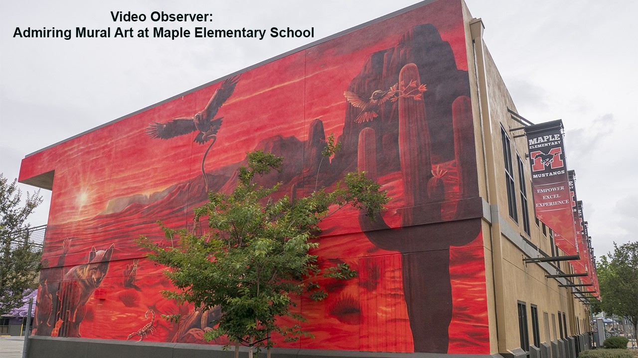Video Observer: Admiring Mural Art at Maple Elementary School