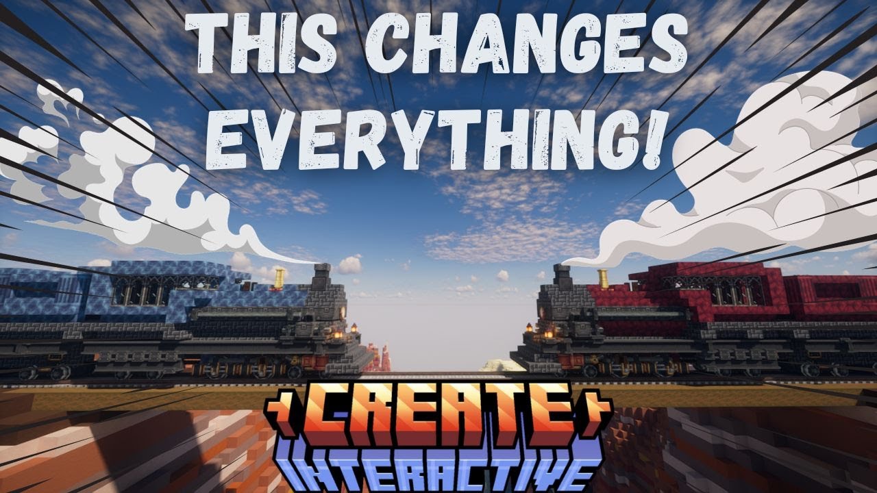 Minecraft Create Interactive - This Mod Radically Changes Trains and Contraptions.
