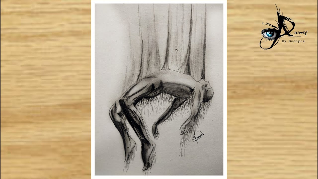 How to draw death man pencil sketch || deep meaningful -step by step draw