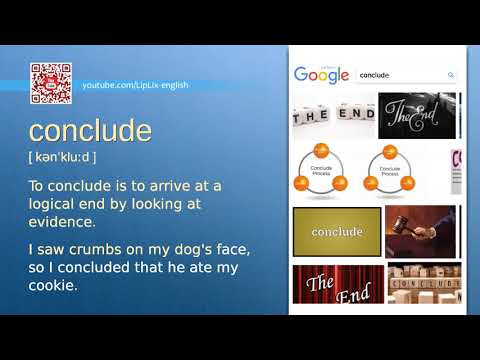 Conclude : C1 level english vocabulary lesson, www.LipLix.com