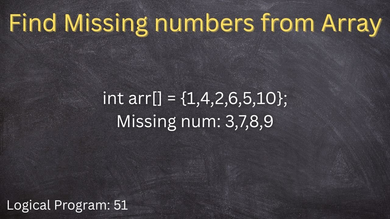 Find missing numbers from array using java, Print missing array elements using java