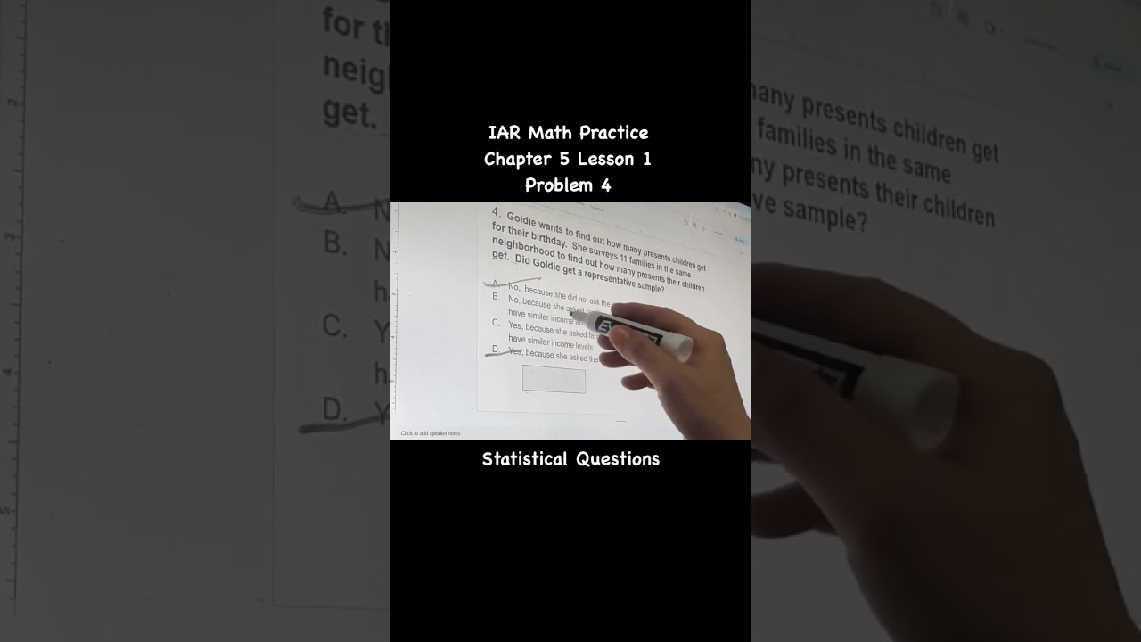 Statistical Questions Problem 4 #mathcourse #mathteacher #mathtutor #statistics #mathshorts