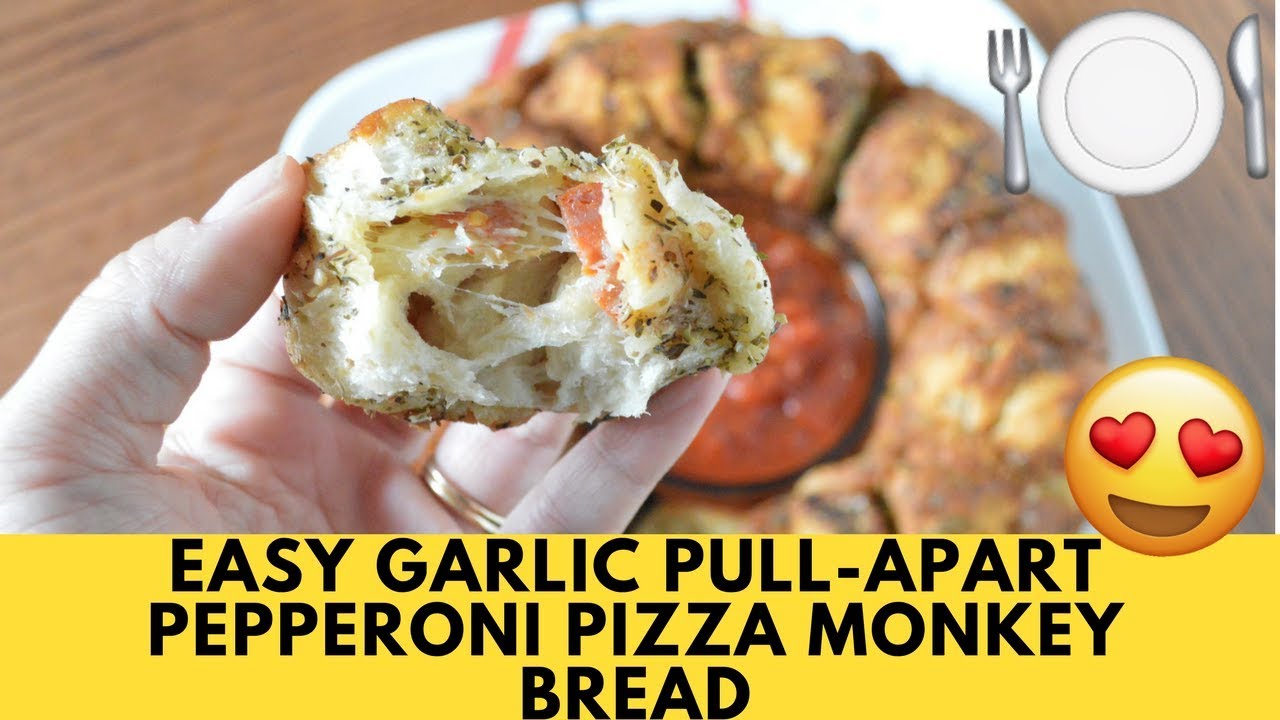 Easy Garlic Pull-Apart Pepperoni Pizza Monkey Bread