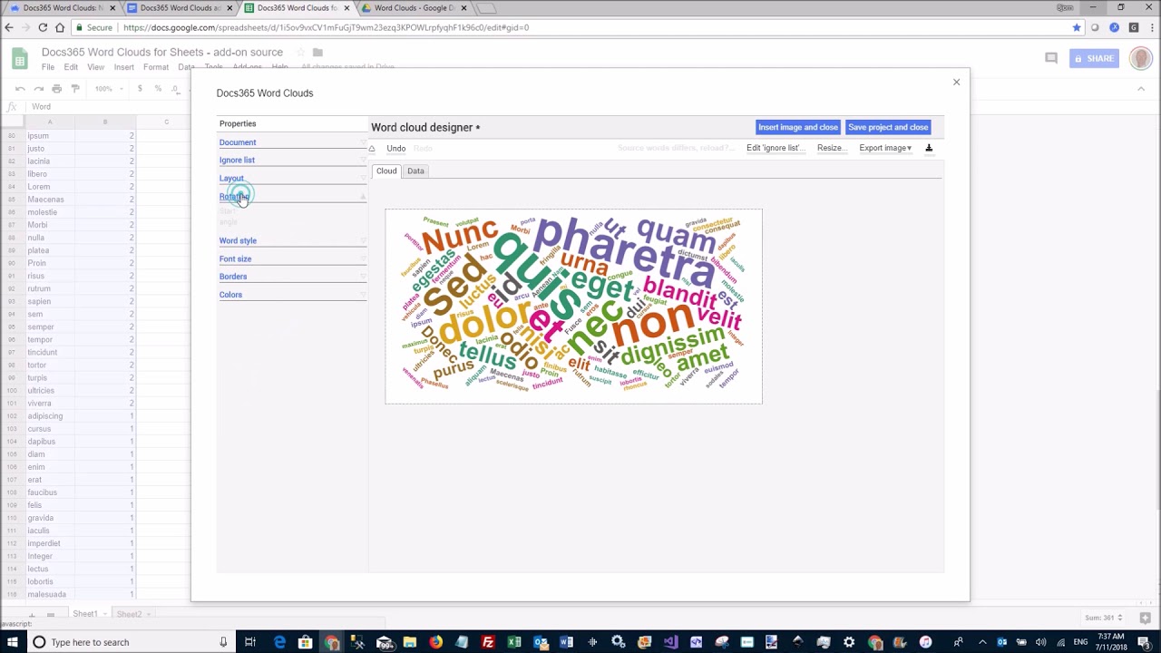 Docs365 Word Clouds 4 Google Sheets