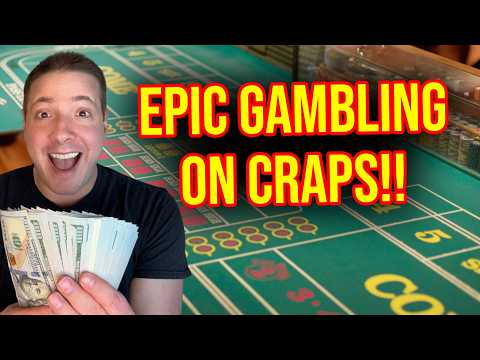 EPIC CRAPS SESSION IN LAS VEGAS!! BETTING HUGE AND MAKING SOME INSANE SIDE BETS!! #dice #casino