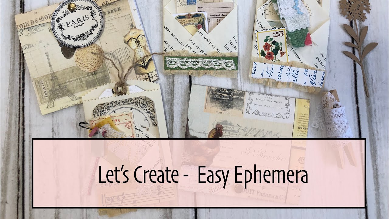 EASY Junk Journal Ephemera - Craft With Me - Tutorial  - Digital Collage Club DT