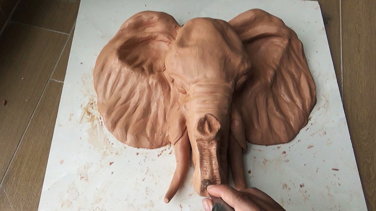 Elephant Head Sculpting Timelapse