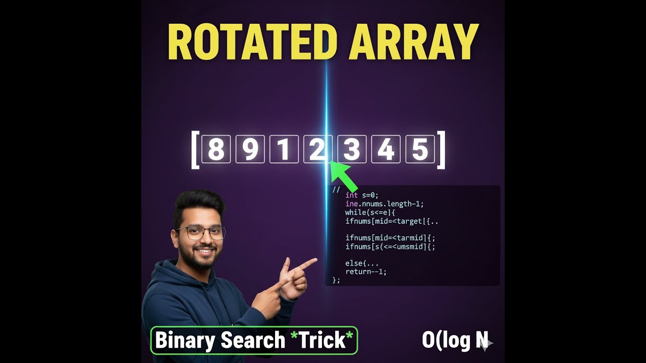 Binary Search on Rotated Sorted Array Explained (LeetCode Problem)