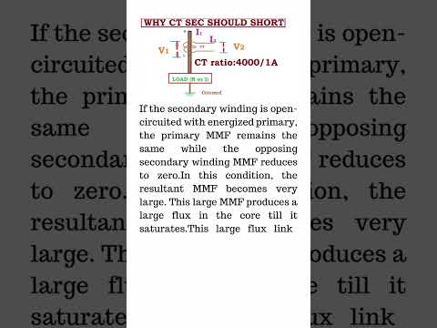 Why Secondary of CT Should Short?