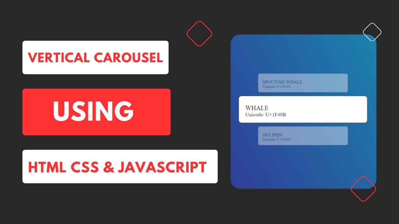 Vertical Carousel Using HTML CSS & JavaScript