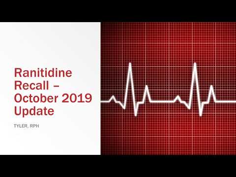 Zantac and Ranitidine Recall October 2019 Update