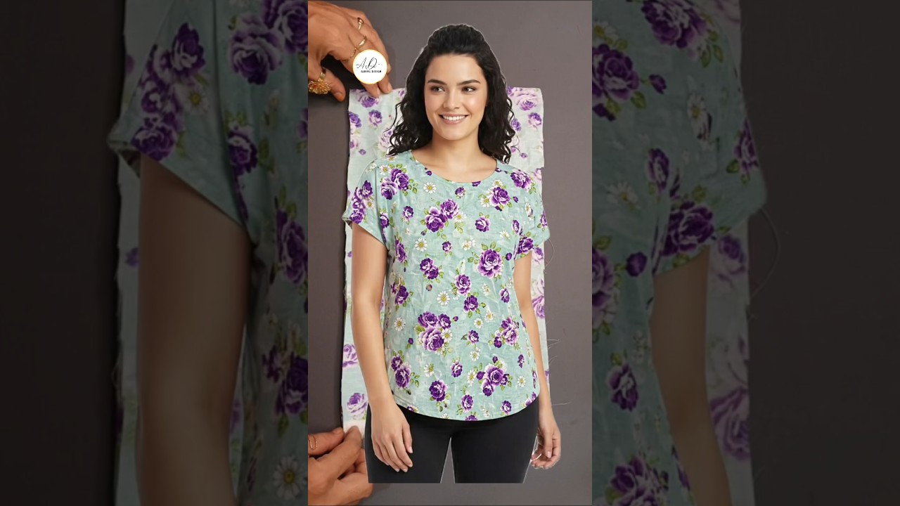 Simple floral blouse 🌸 | Easy to sew, easy to love ✂️ #sewing #fashion #blouse #diy