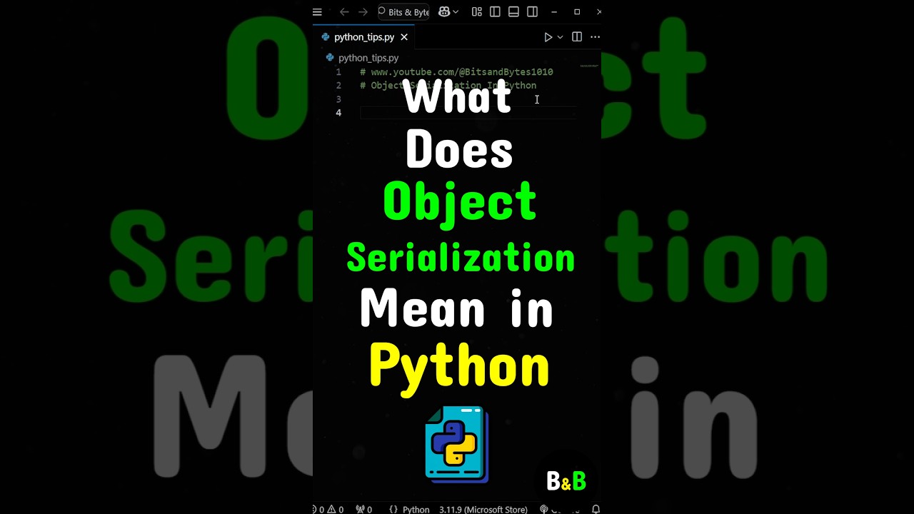 What Does Object Serialization Mean In Python? #python #coding #programming