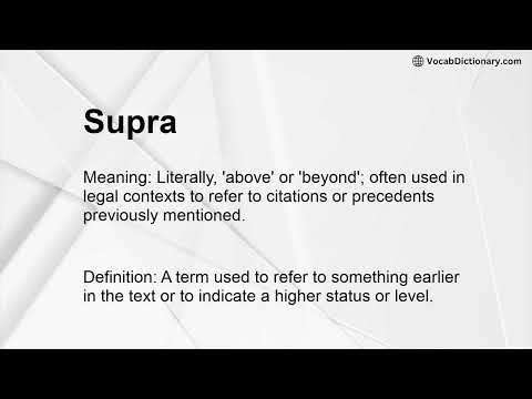Supra Meaning