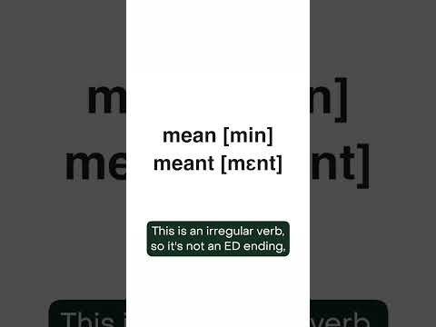 Most Common English Words: MEAN/MEANTⓂ️