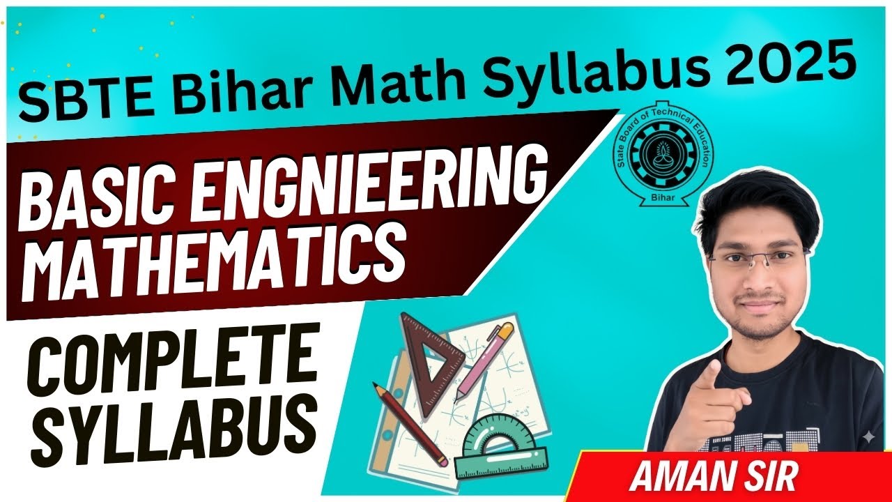 Basic Engineering Mathematics Syllabus Introduction | SBTE  Polytechnic 2025 | 1st Sem All Branches