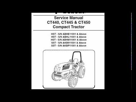 Bobcat CT440, CT445 and CT450 Tractor Service Manual