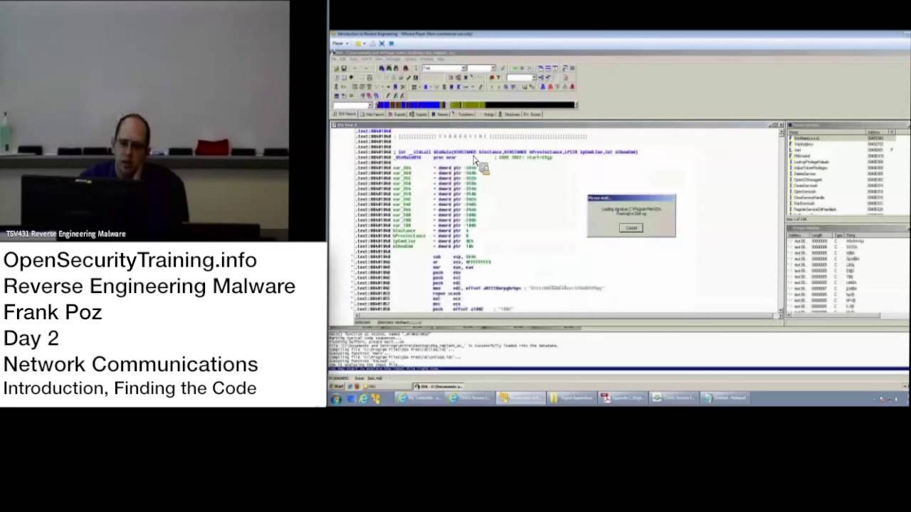 Reverse Engineering Malware Day 2 Part 1: Network Communications - Introduction, Finding the Code