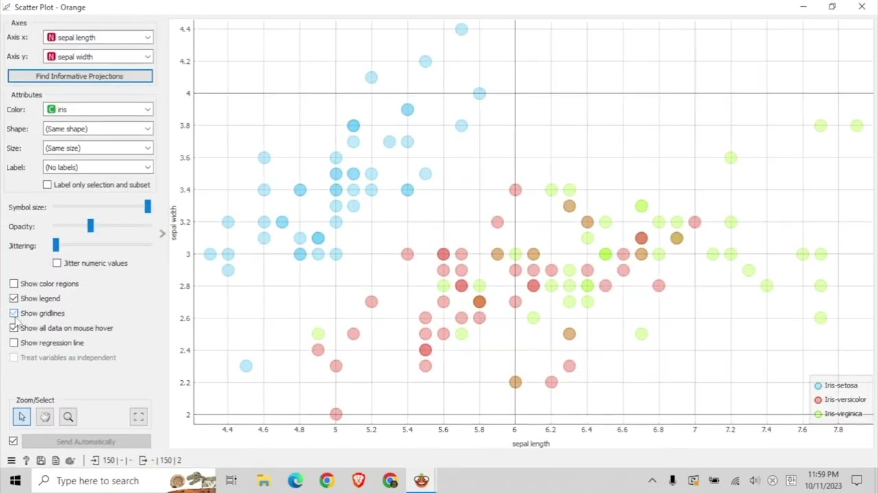 Tutorial 2. Import Iris dataset into Orange