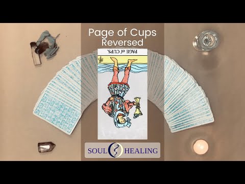 The Page of Cups reversed tarot card meaning