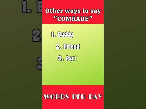 Other ways to say "COMRADE" #englishlearners #englishlearning #youtubeshorts
