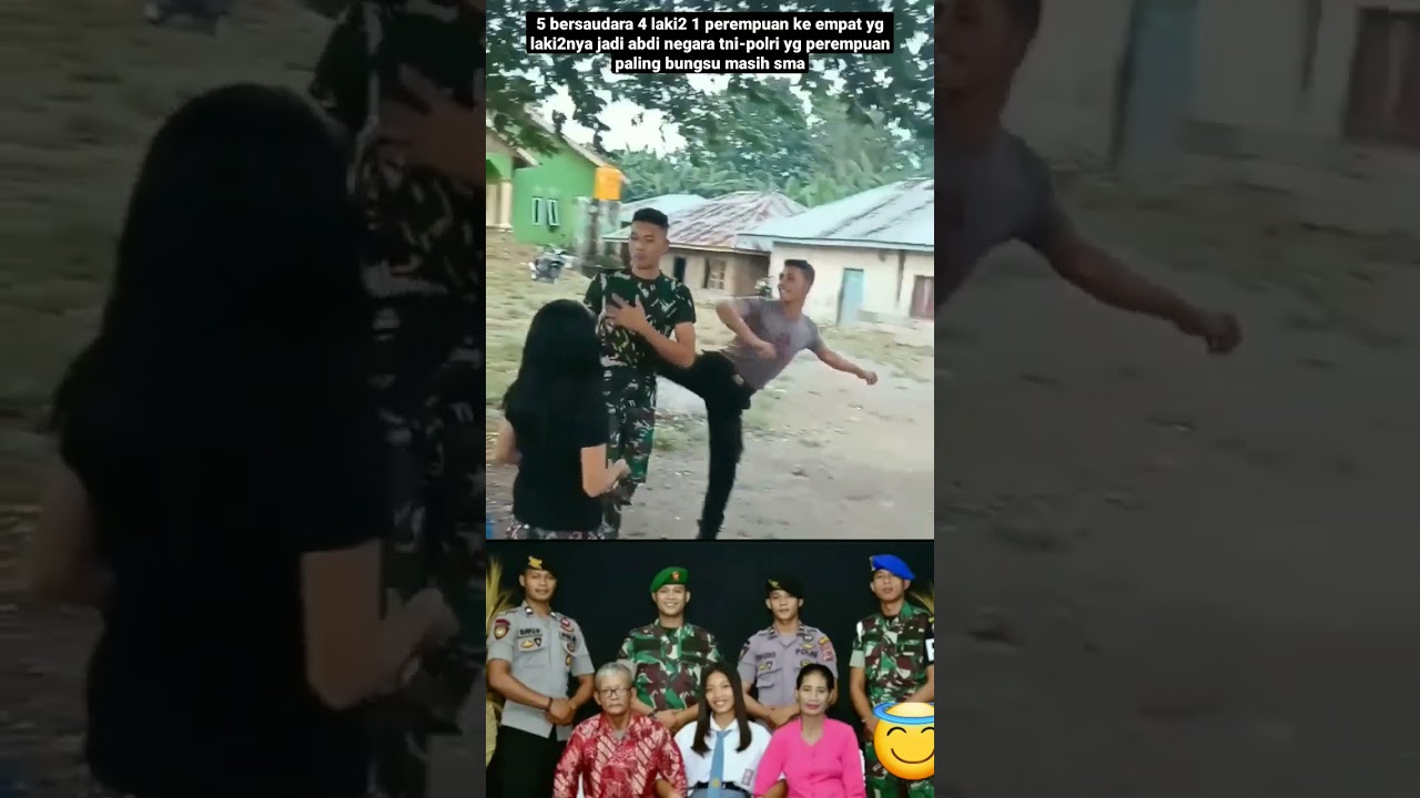 5 siblings, 4 boys, 1 girl, the 4 boys are all civil servants 👍😁#tni #police