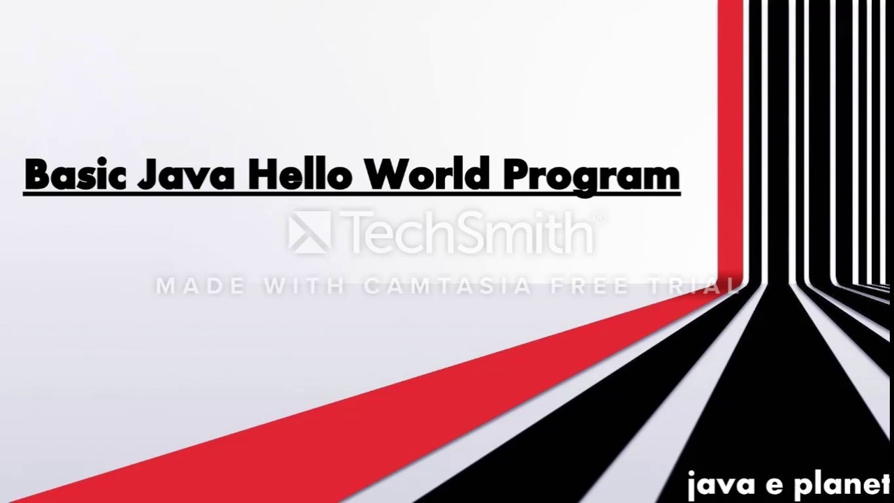 Basic Java Hello World Program(write a java program to print hello world).