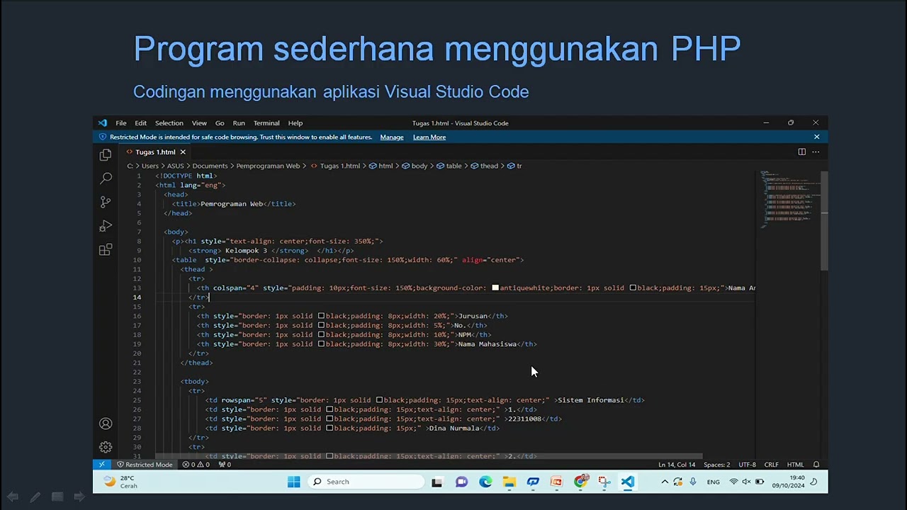 Pengenalan PHP (Hypertext Preprocessor)