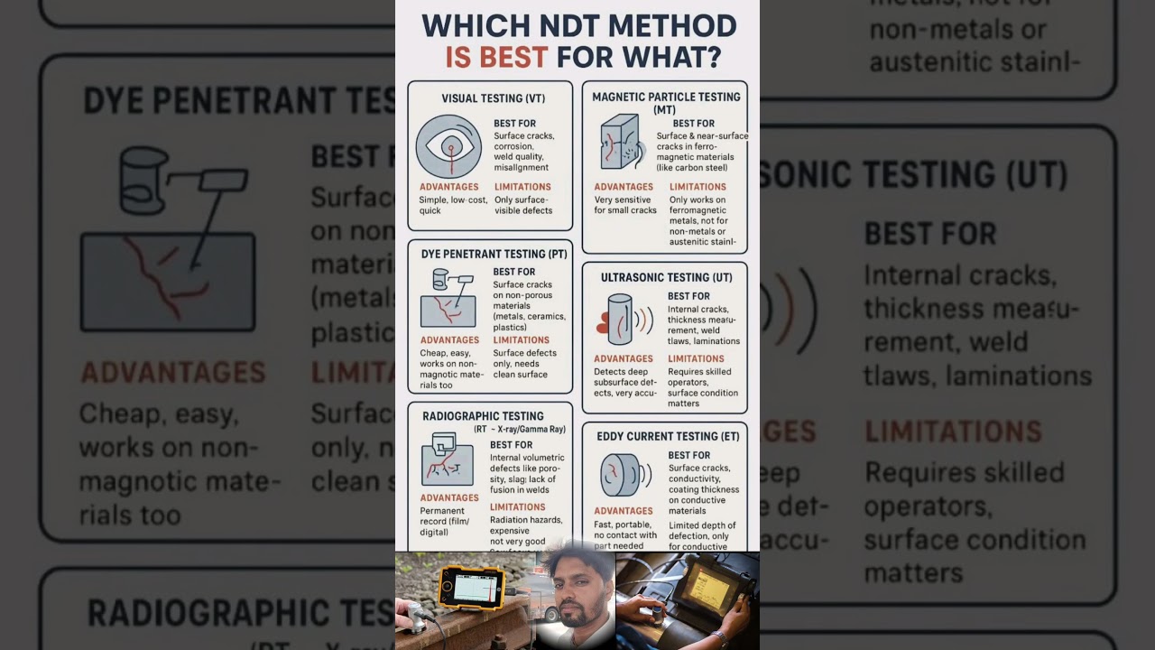 NDT methods is best | Non Destructive Test #ndt #qc #short