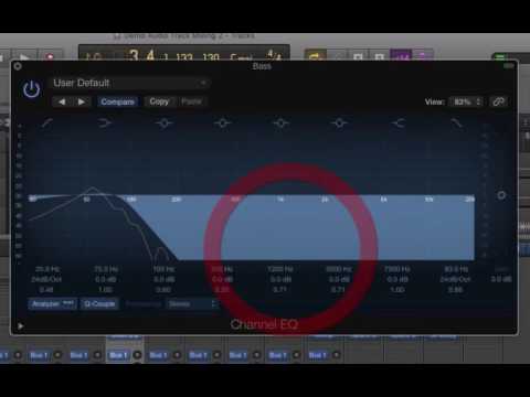 Tutorial 12) Logic X - Basic - Using EQ: Low cut/shelf, parametric, hi cut/shelf
