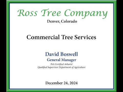 Ross Tree General Manager Discusses Company's Commercial Tree Service Offerings