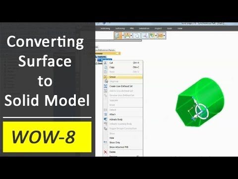 Converting Surface Model to Solid Model in Solid Edge | panso solutions pvt ltd