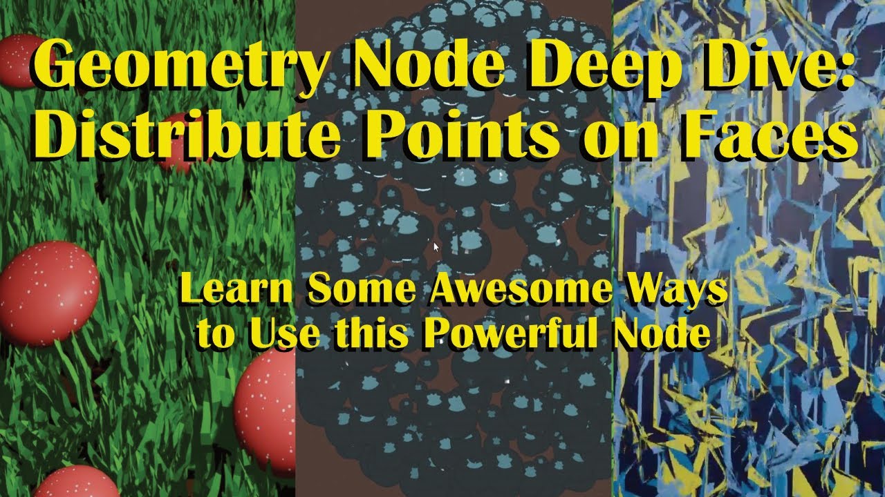 Distribute Points On Faces: A Blender Geometry Nodes Deep Dive
