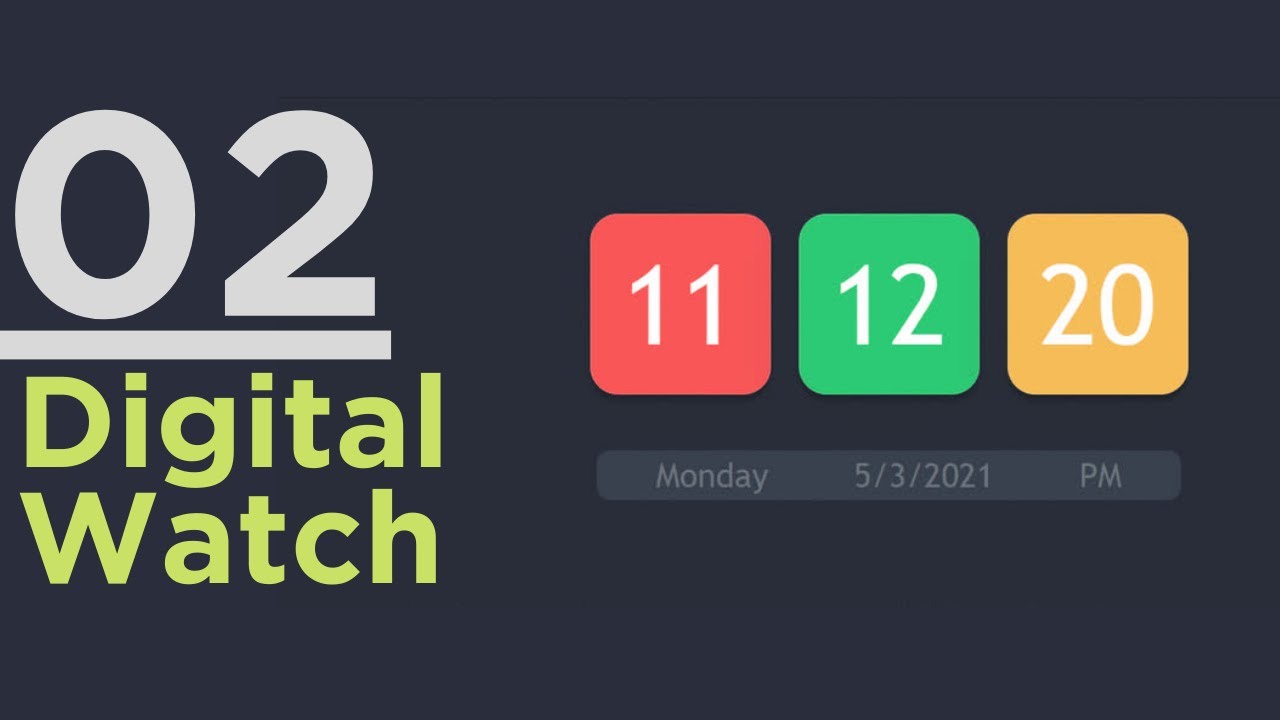 JavaScript Digital Clock Full Project || Javascript Bangla Project