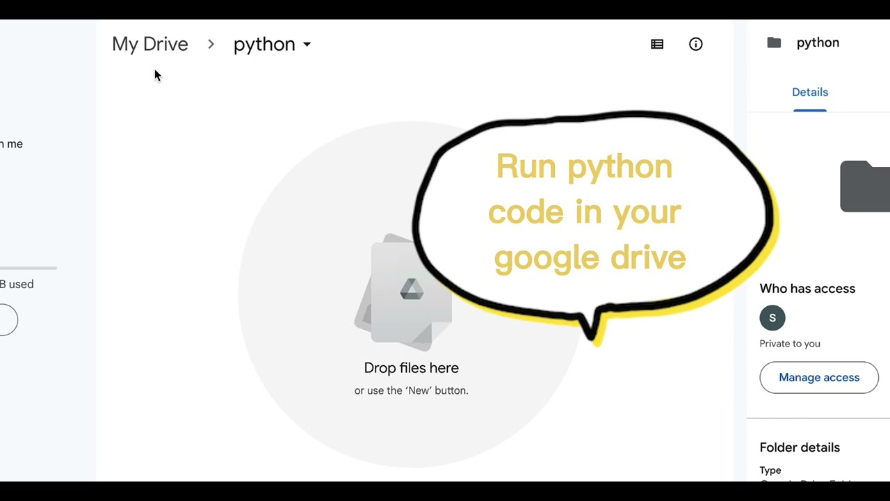 Run Python in google Drive