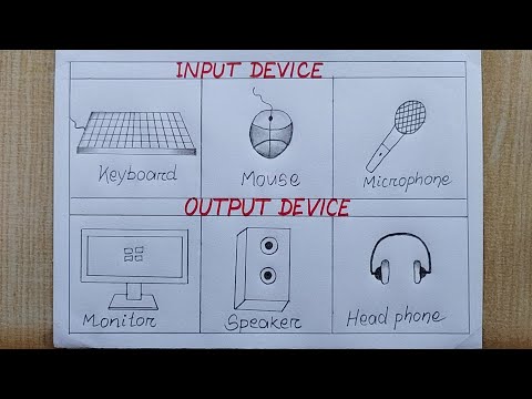 Input Device and Output Device drawing easy| Computer Input and Output Device drawing| Easy drawing