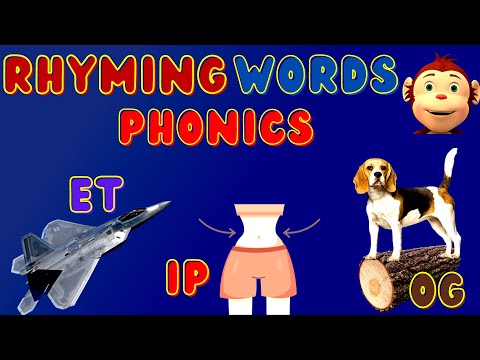 Rhyming Words with Phonics | Monkey | One Syllable Words | Toddlers | Kindergarten | Reading Skills