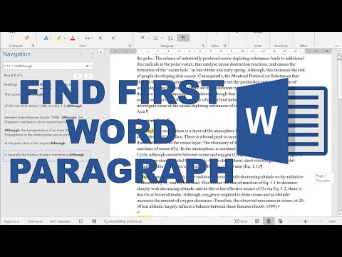 Find a word only if it is the first word in a paragraph in Microsoft Word