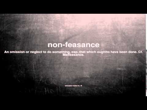 What does non-feasance mean