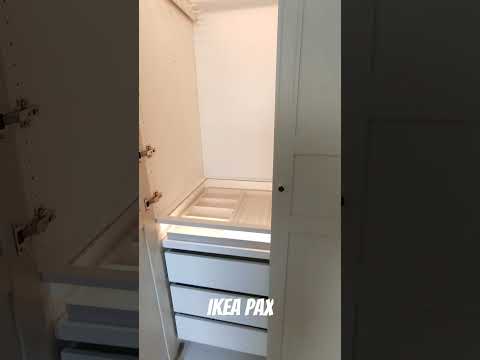 Ikea pax wardrobe with light