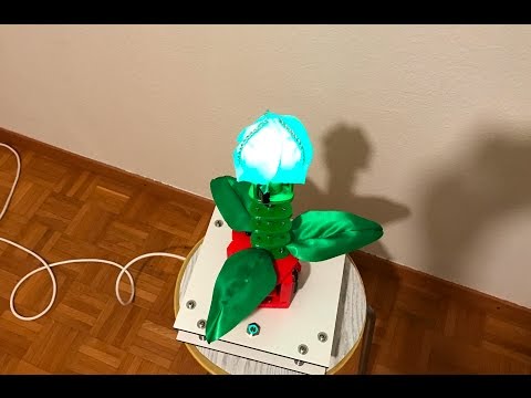 Robotic flower from continuum robot