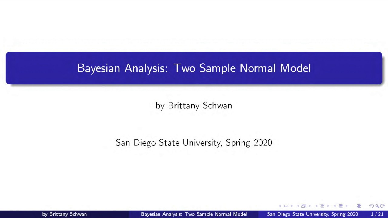 Bayesian Analysis: Two Sample Normal Model