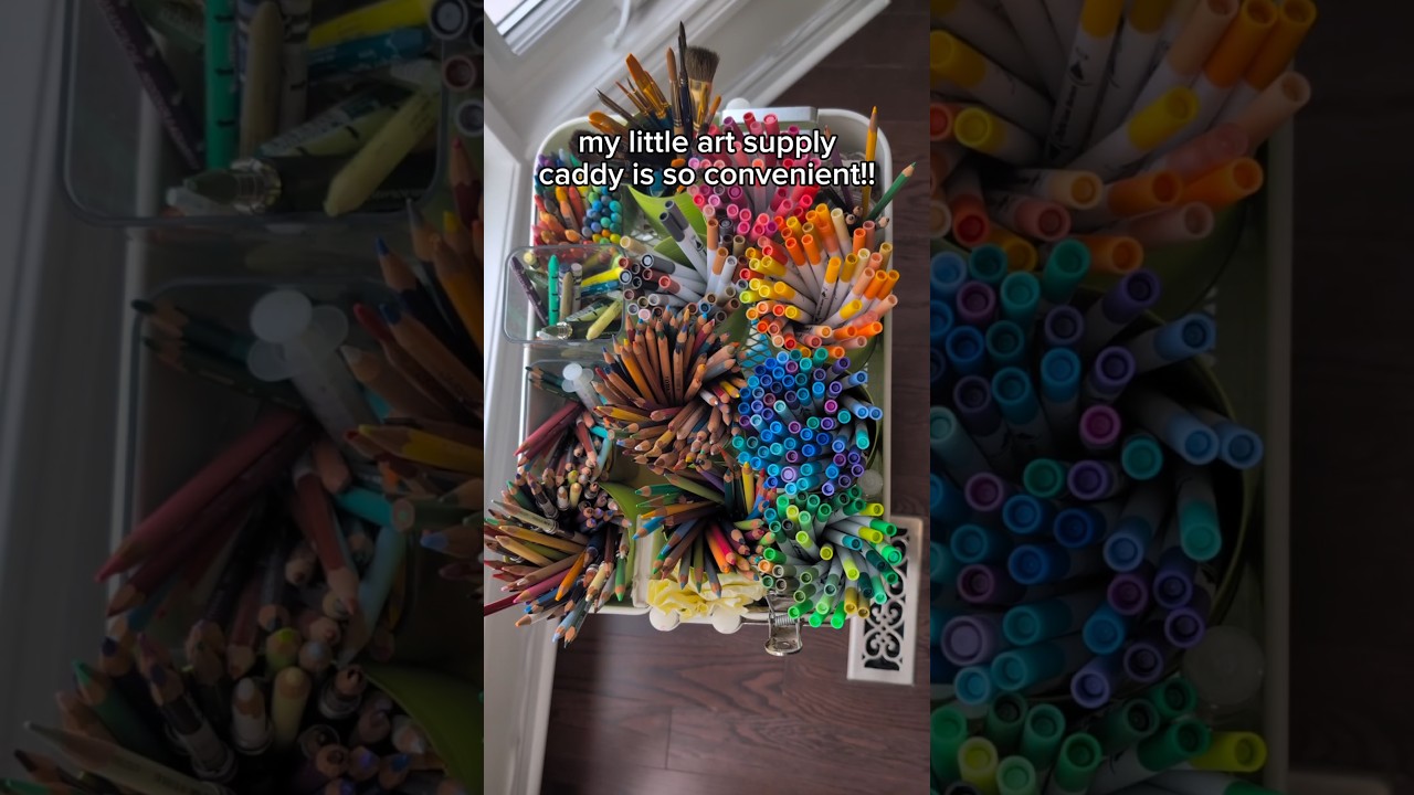 How do you organize your art supplies?