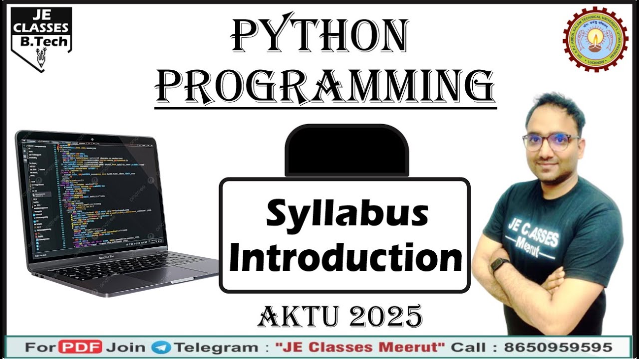 #00 PYTHON PROGRAMMING B.Tech 2nd Year Syllabus Introduction | AKTU Python Programming | JE CLASSES