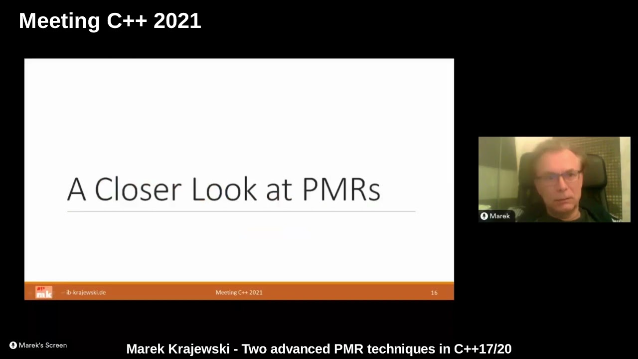 Marek Krajewski - Two advanced PMR techniques in C++17/20 - Meeting C++ 2021