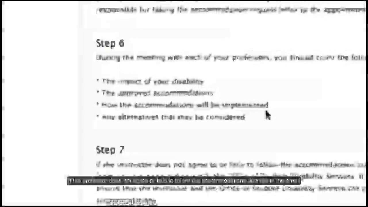 Accommodation Letters