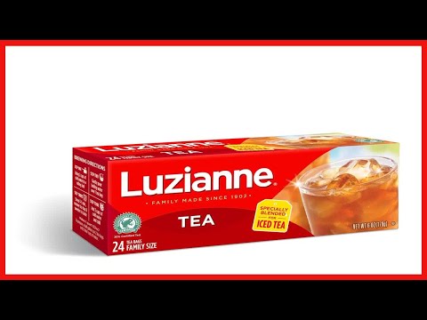 Luzianne Iced Tea, Unsweetened, Family Size, 144 Iced Tea Bags (6 Boxes of 24 Count Pack)