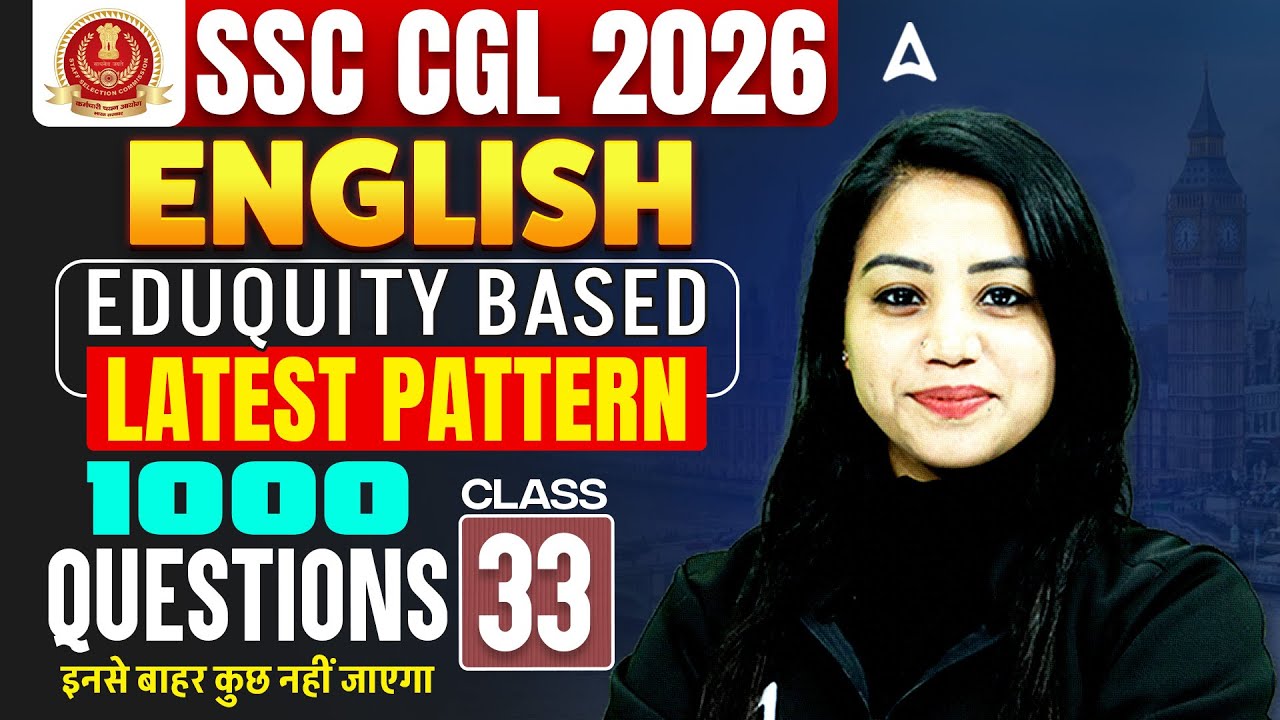 SSC CGL English Classes | SSC CGL English Practice Set | SSC CGL 2026 English By Bharti Ma'am
