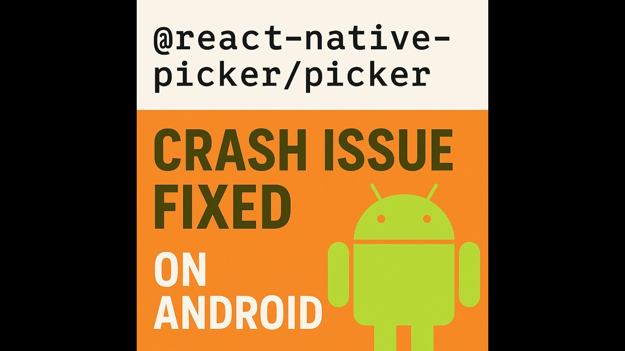react native picker crash issue on android fixed || @react-native-picker/picker crash issue fixed