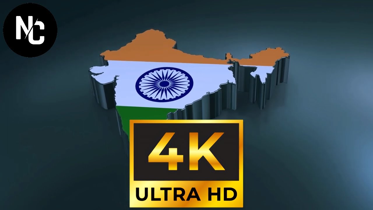 india map Flag look 4k stock footage